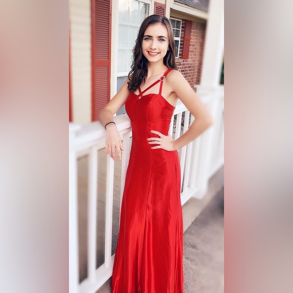 Alfred Angelo | Dresses | Vintage 99s Alfred Angelo Red Evening ...
